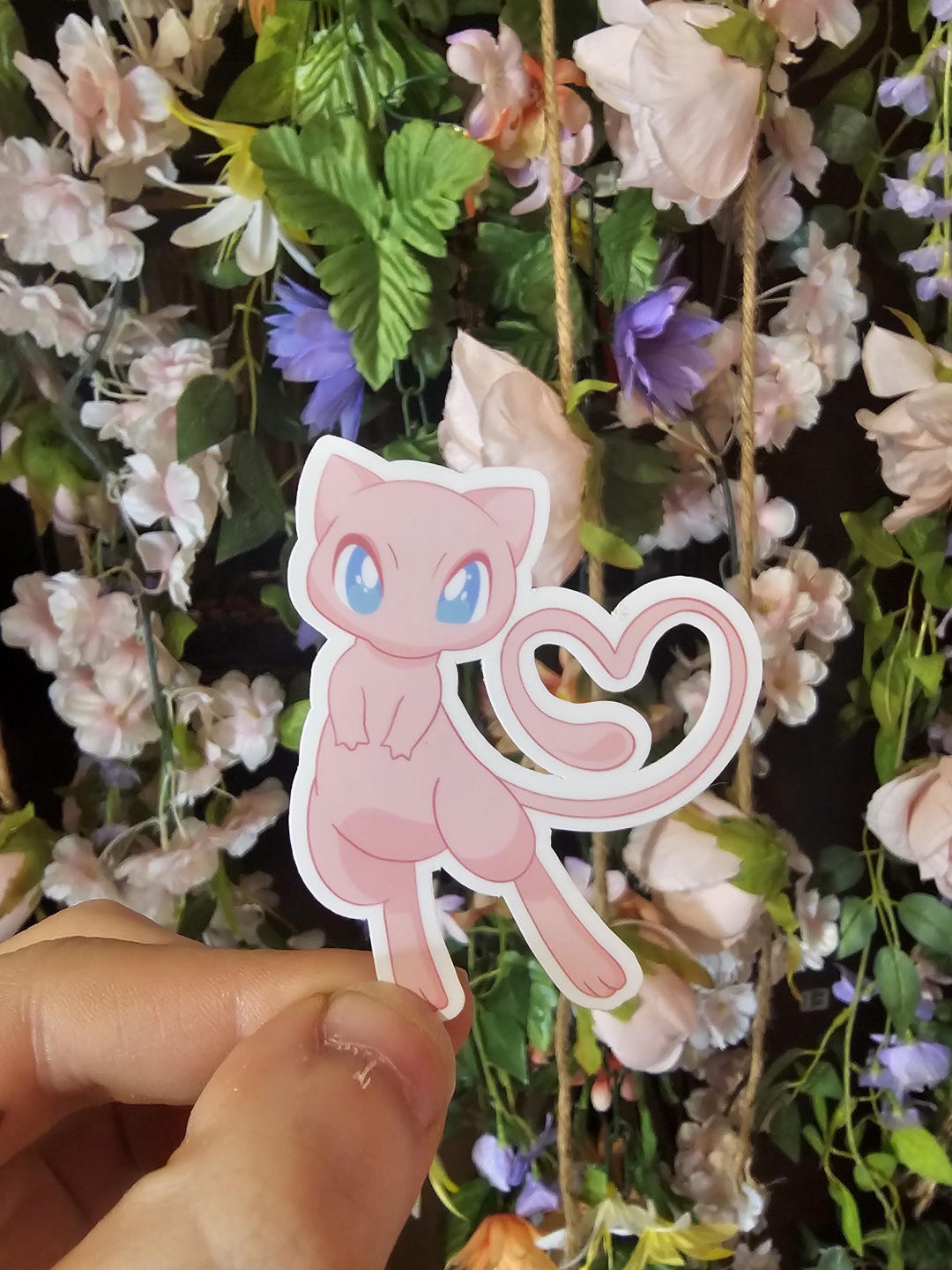 Mew Vinyl Sticker, Water Resistant - Etsy