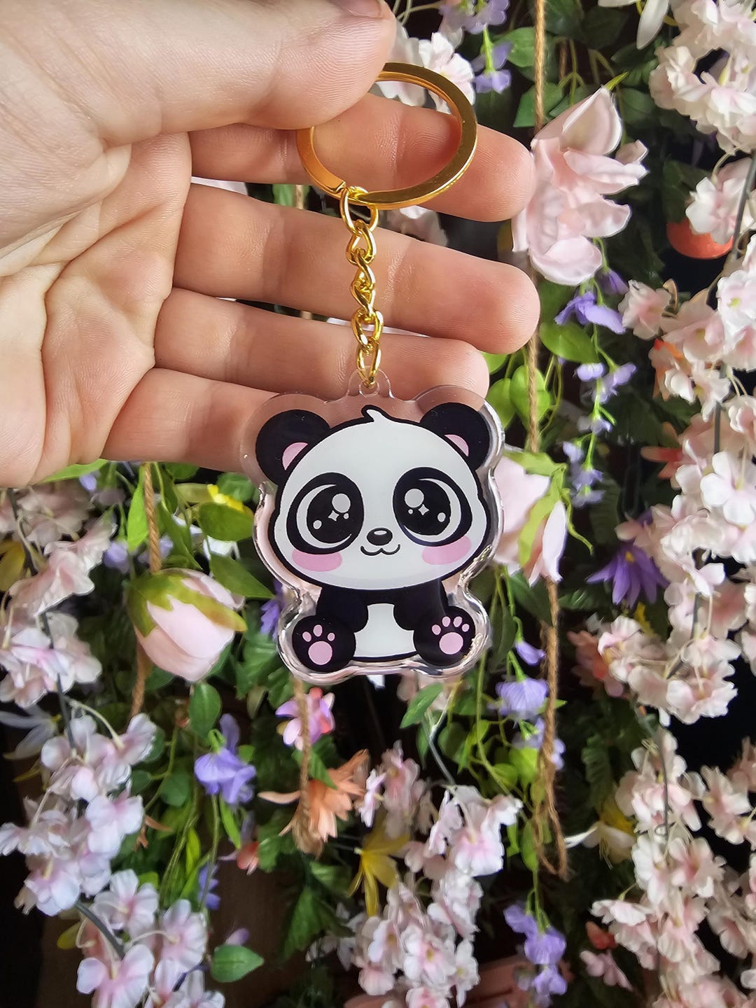 Panda Keychain - Etsy