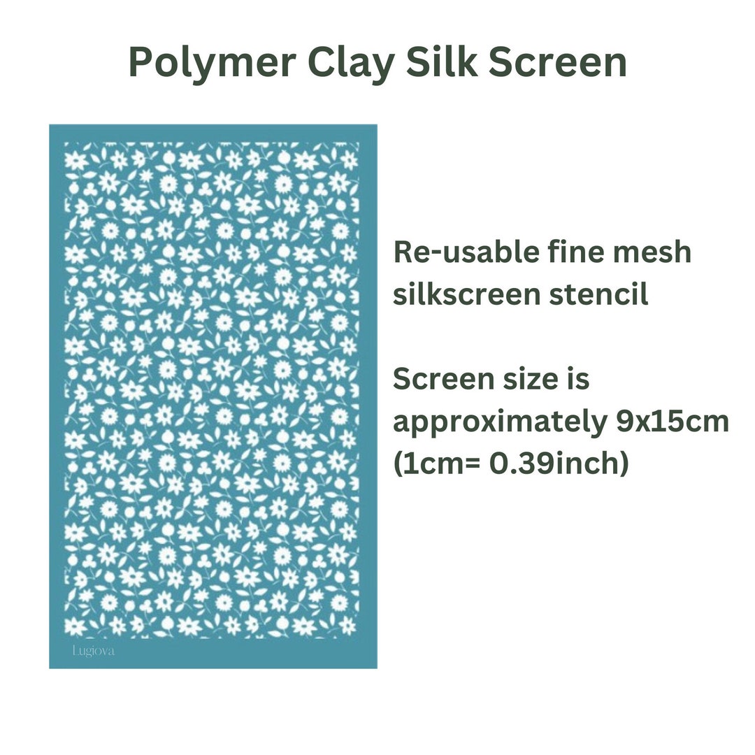 Silk Screens for Polymer Clay, Polymer Clay Silk Screen Texture Pattern ...
