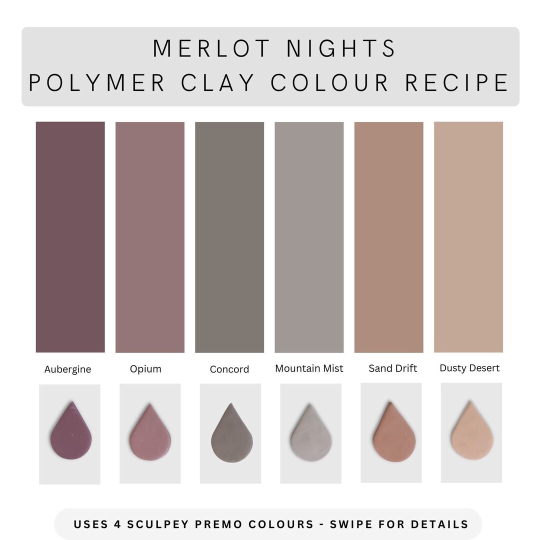 Polymer Clay Color Recipe | Polymer Clay Color Mixing | Sculpey Premo ...