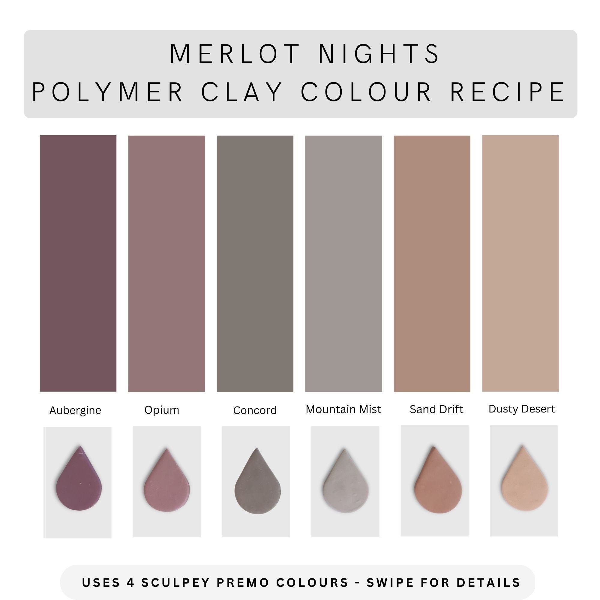 Polymer Clay Color Recipe Polymer Clay Color Mixing - Etsy UK
