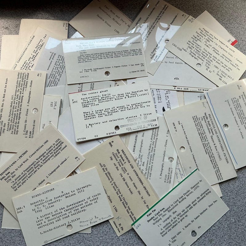 Library Card Catalog - Etsy