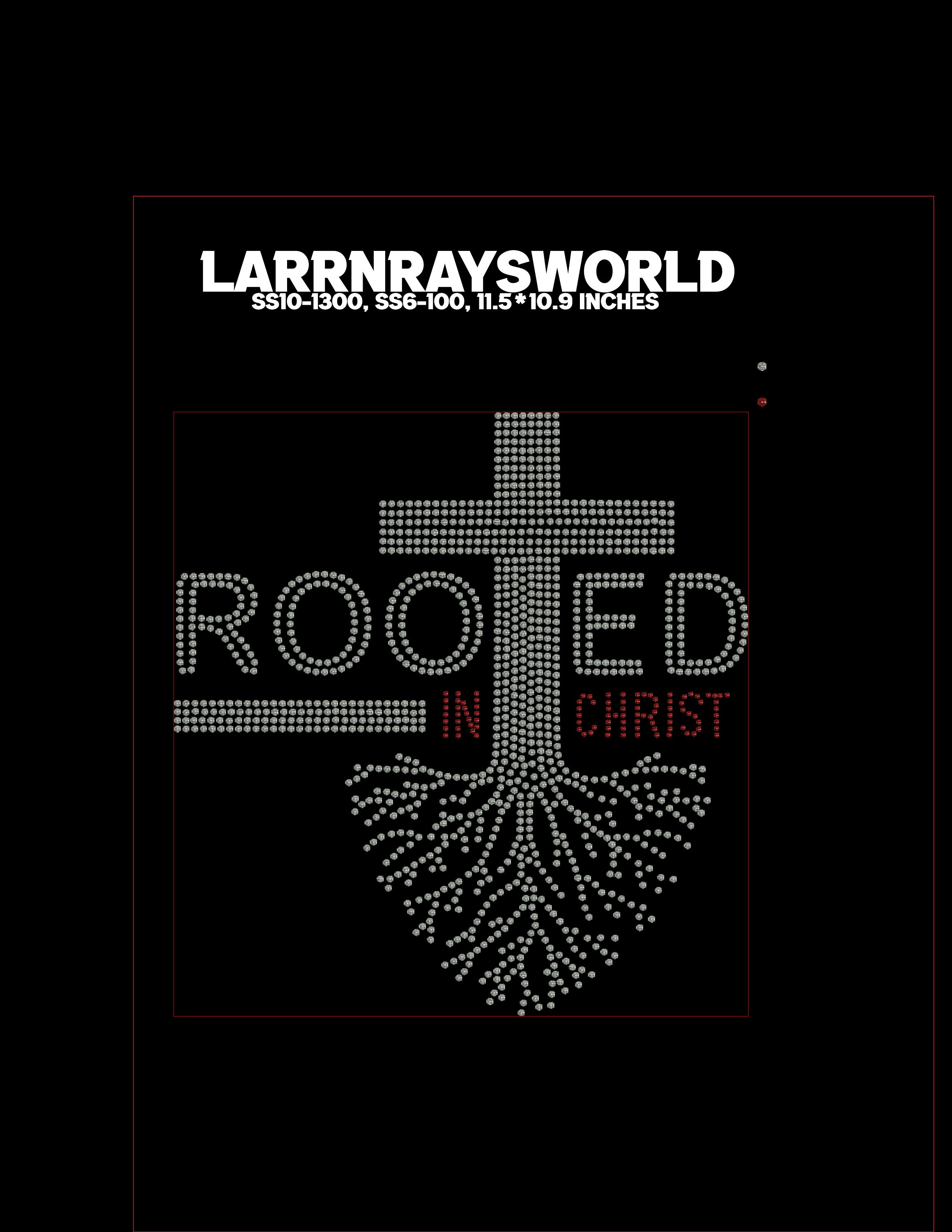 Rooted in Christ Rhinestone Template File - Etsy