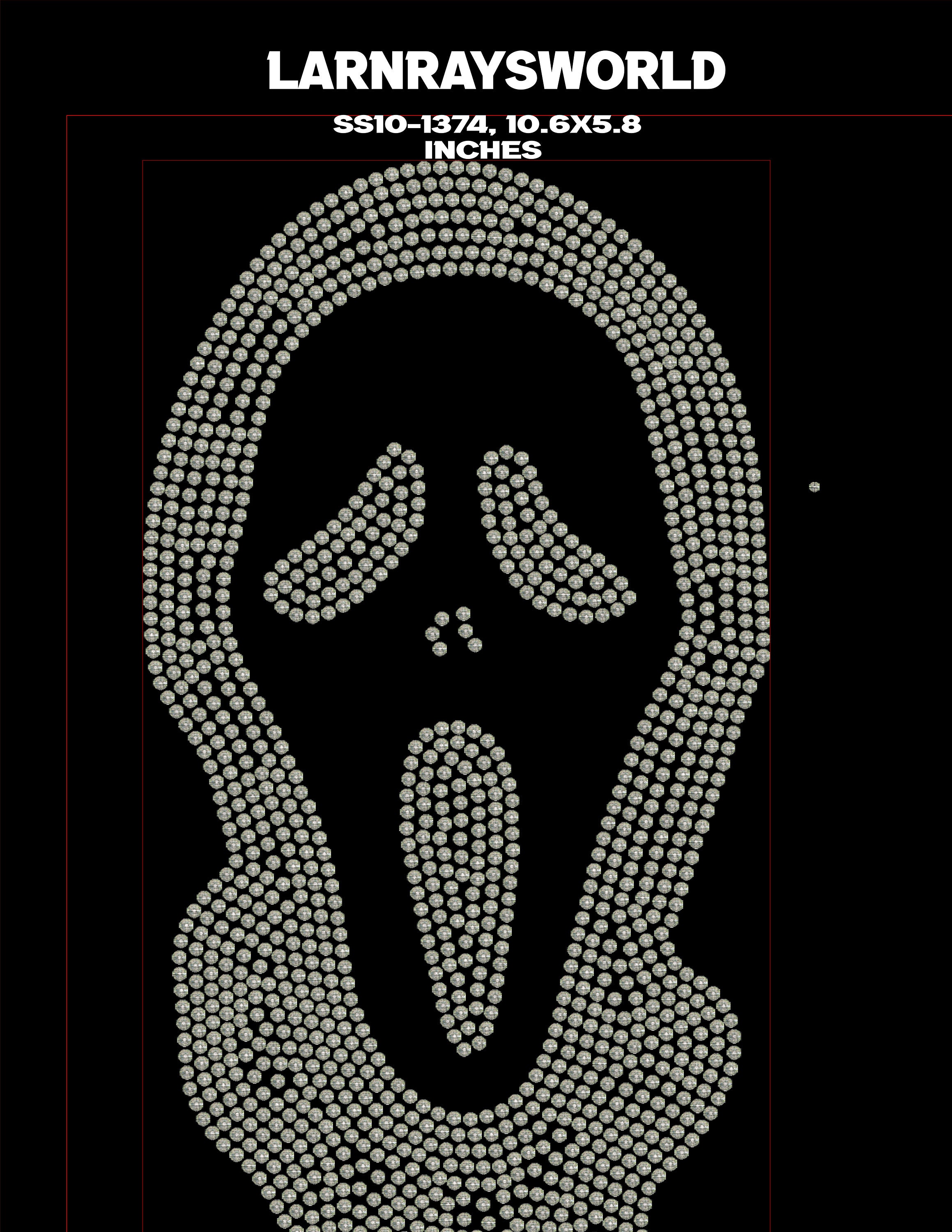 Scary Halloween Rhinestone Template - Etsy