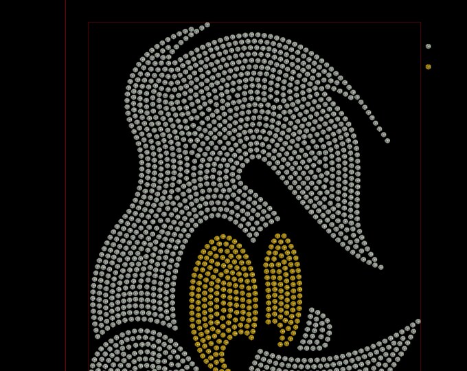 Cartoon Duck Rhinestone Template File - Etsy