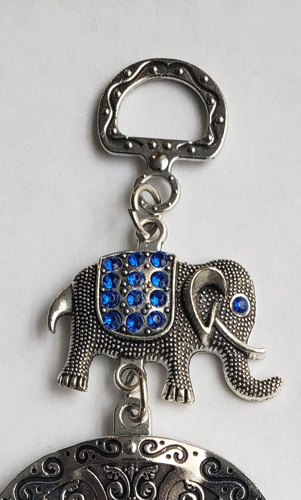 Metallic Evil Eye Protection Decoration With an Elephant and a Horse ...