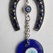 Metallic Evil Eye Protection Decoration With an Elephant and a Horse ...