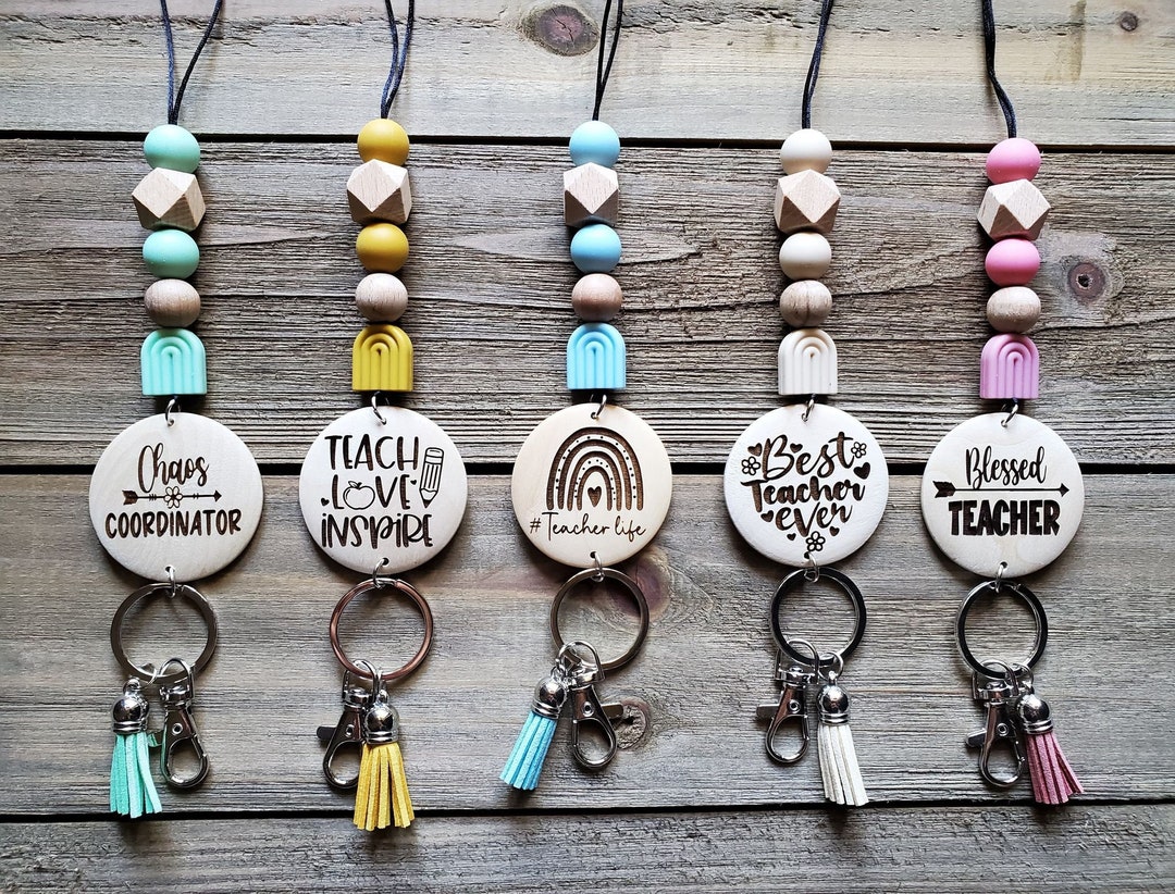 Lanyard Teacher Lanyard Teacher Gifts Rainbow Lanyard - Etsy