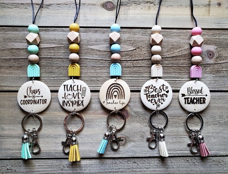 Lanyard Teacher Lanyard Teacher Gifts Rainbow Lanyard - Etsy