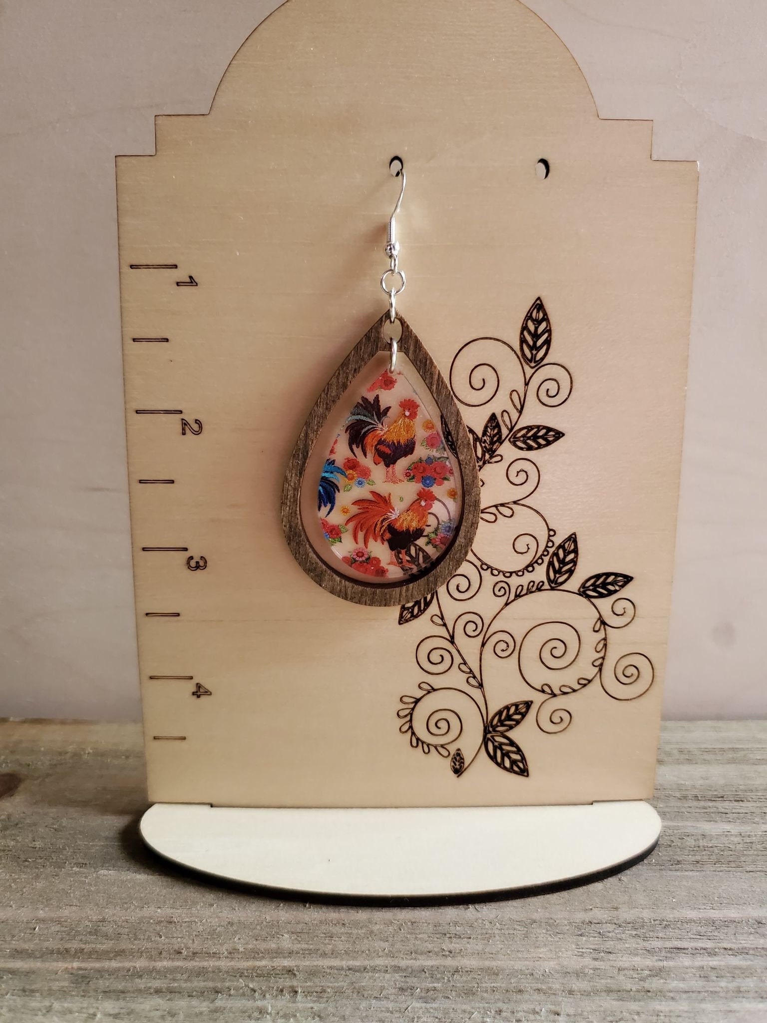 Chicken Earrings Rooster Earrings - Etsy