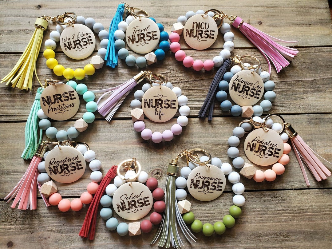 Nurse Life Wristlet/ Nurse Week/ Keychain/ Pediatric/ ICU/ Emergency ...