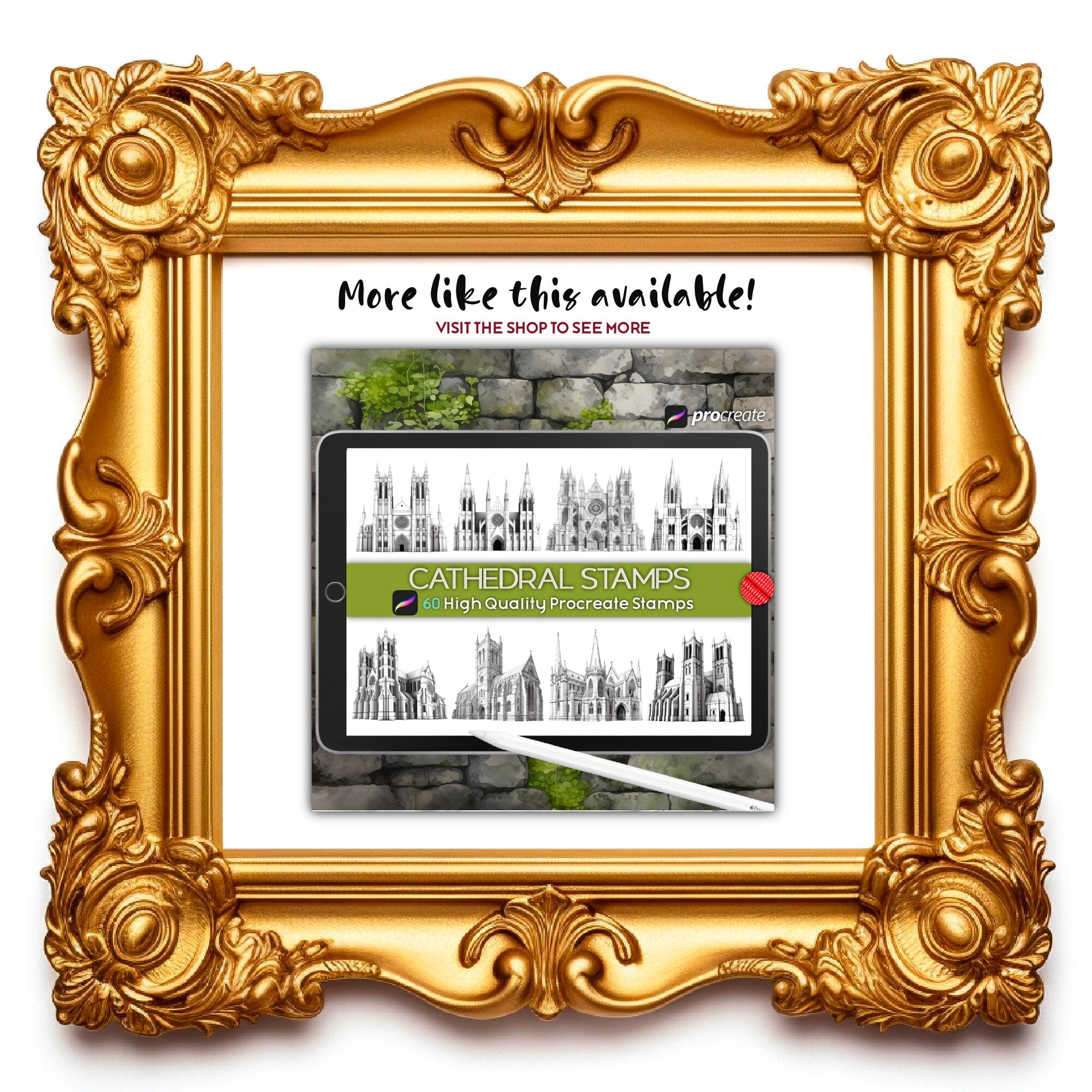 Castles Procreate Stamps Gothic Castle Procreate Brushes Fairytale ...