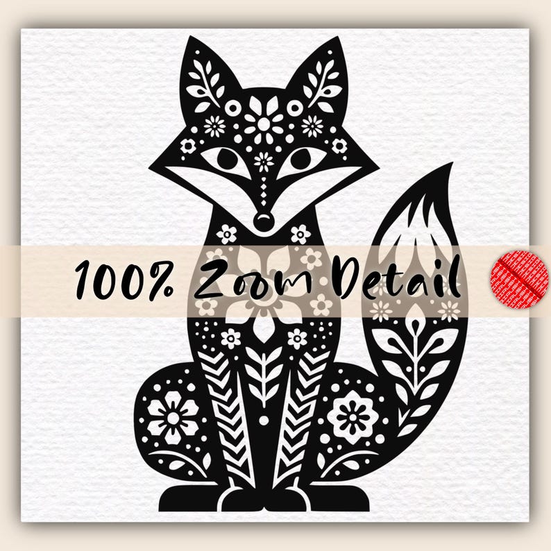 Scandinavian Fox Folk Art Procreate Stamps Swedish Foxes Nordic Animal ...