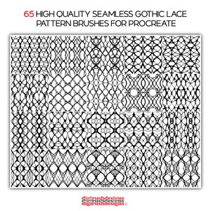 Gothic Lace Procreate Brushes – Seamless Medieval, Victorian, Baroque ...