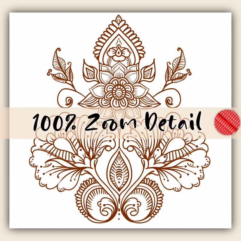 50 Mehndi Henna Tattoo Procreate Stamps: Indian Ornament (digital Brush ...