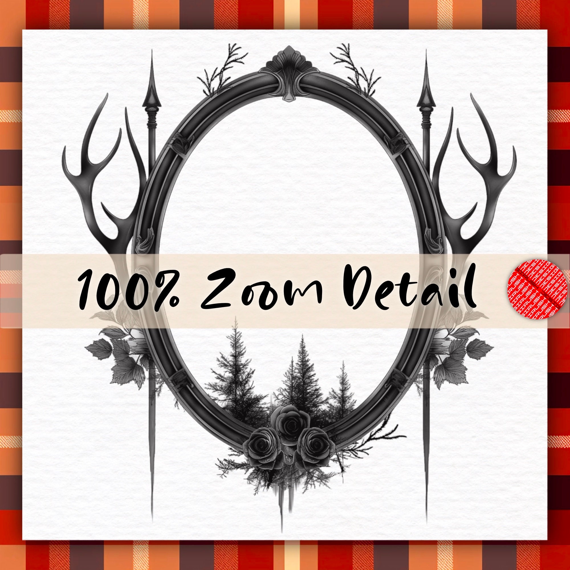 Procreate Gothic Scottish Border Frame Stamps Plaid Gothic Brushes for ...