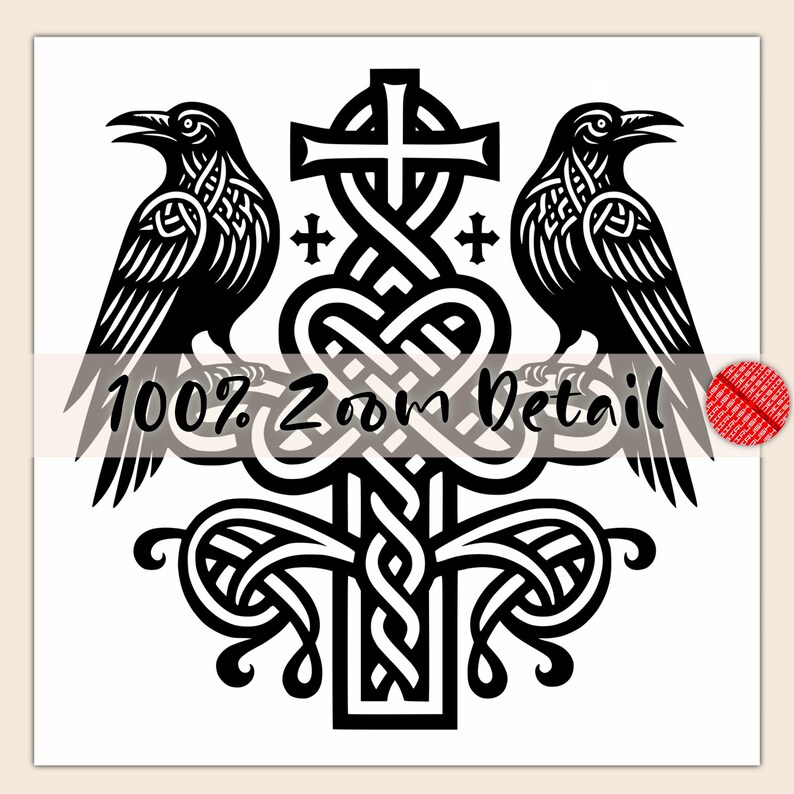 Celtic Crow Clipart Nordic Winter Birds Digital Download Celtic Knot Ravens Clip Art Bundle ...
