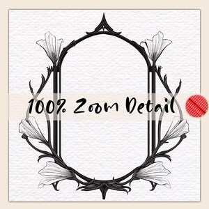 Procreate Gothic Floral Border Frame Stamps Gothic Brushes for Procreate, Medieval Procreate ...