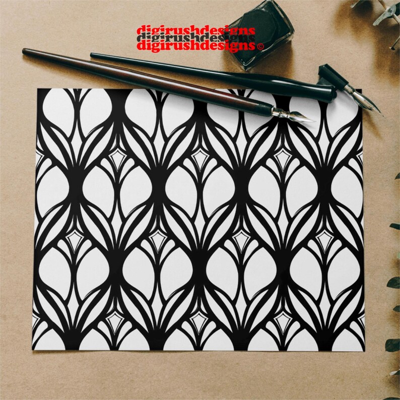 Gothic Pattern SVG Seamless Ornate Repeat Pattern Background Cricut Cut ...