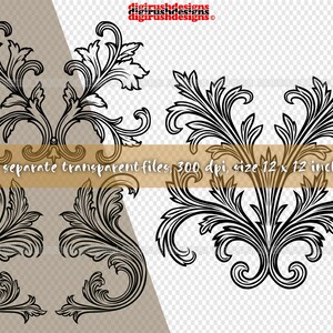 Filigree Clipart SVG, Filigree PNG Clipart Filigree Decorative Elements ...
