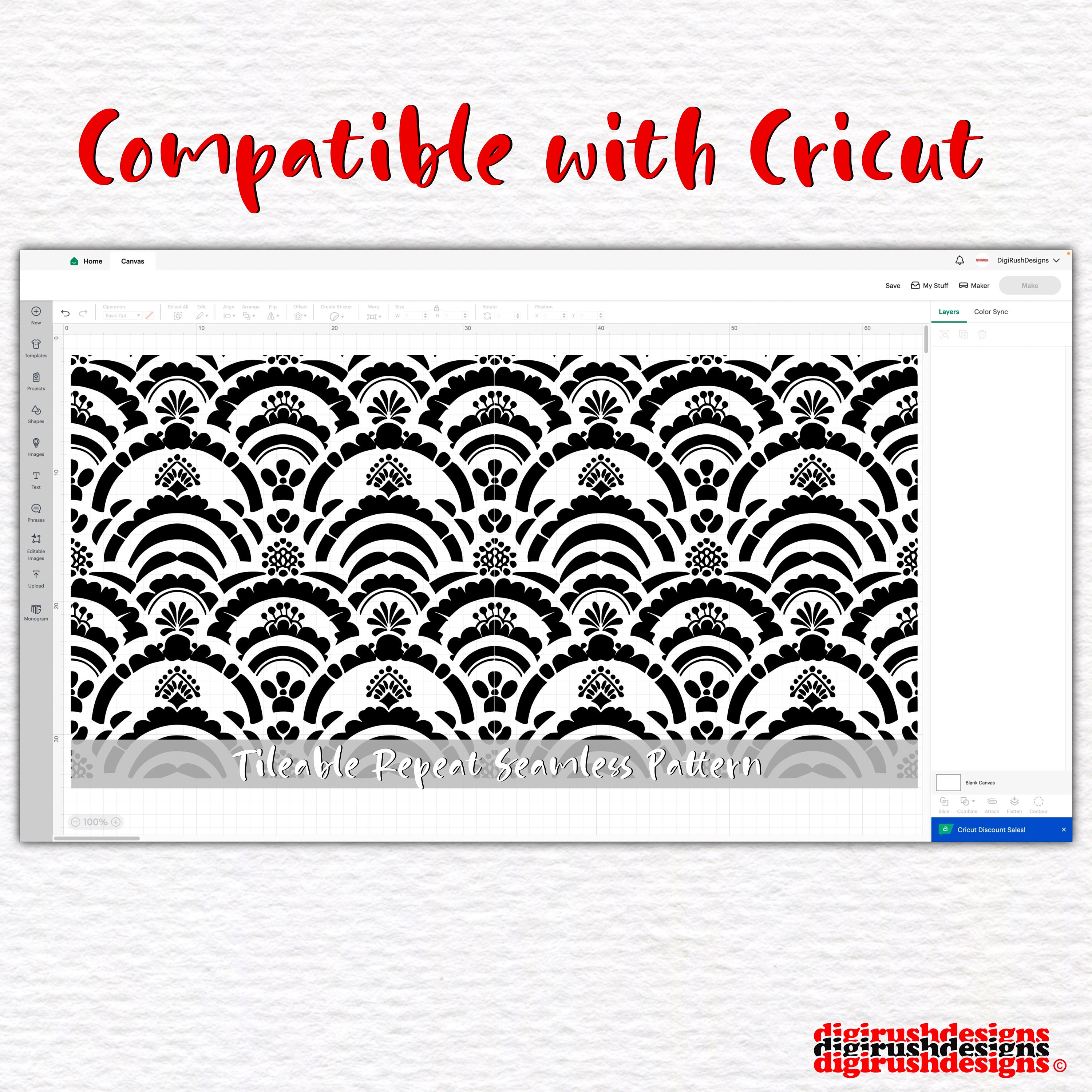 Asian Floral Pattern SVG Seamless Chinese Flower Repeat Pattern ...