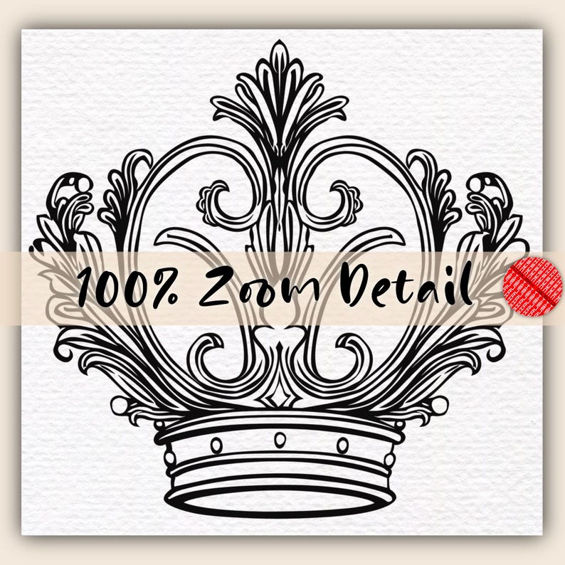 Crowns Procreate Stamps Ornate Vintage Crown Tattoo Brushes Retro Crown ...