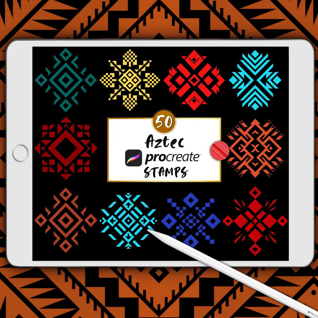 Aztec Procreate Stamps Mexican Southwestern Elements Native American ...