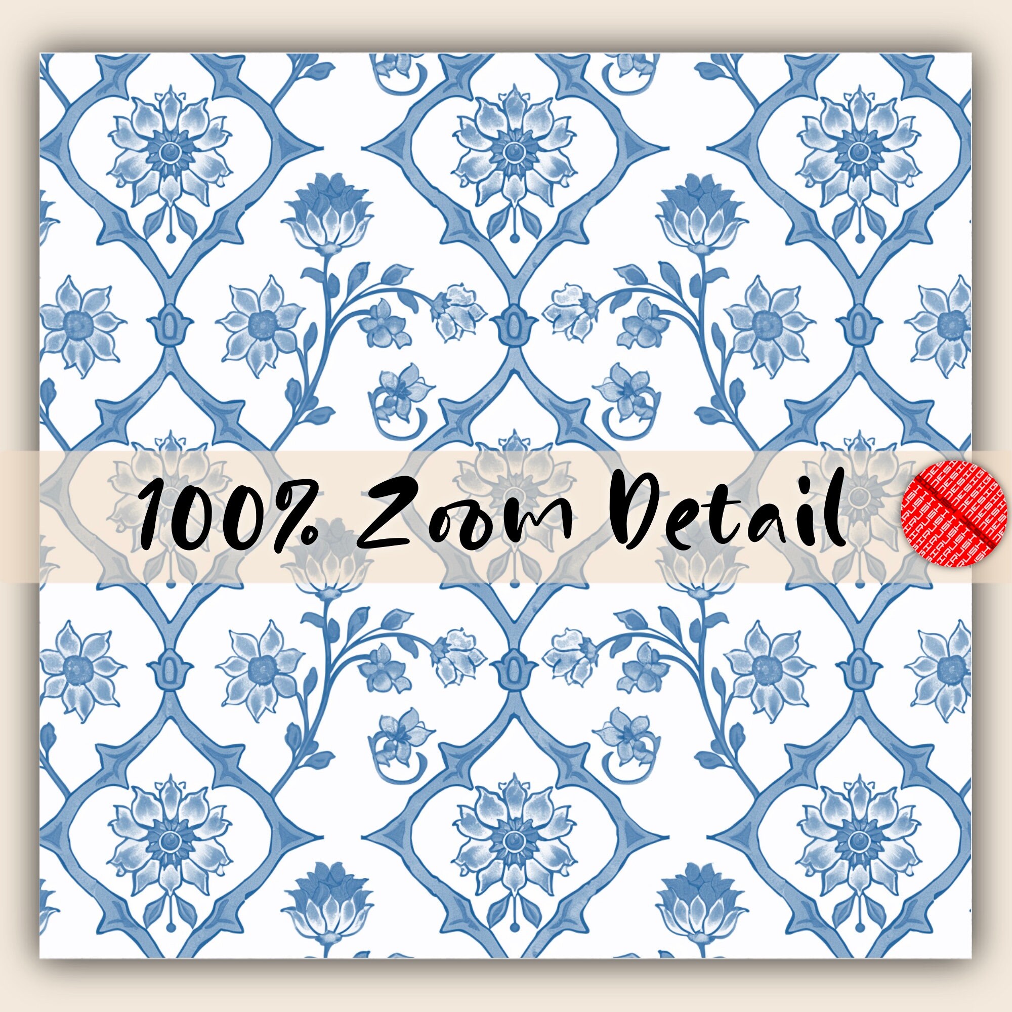 Persian Floral Pattern Procreate Brushes, Seamless Flowers Procreate ...