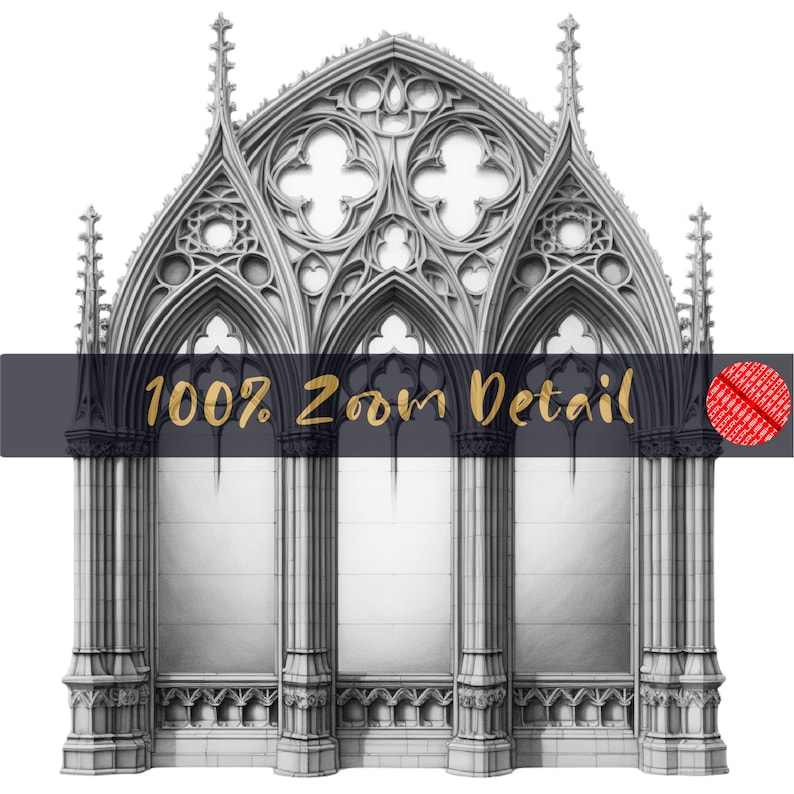 Procreate Gothic Windows Stamps Church Windows Brushes Cathedral Arched ...