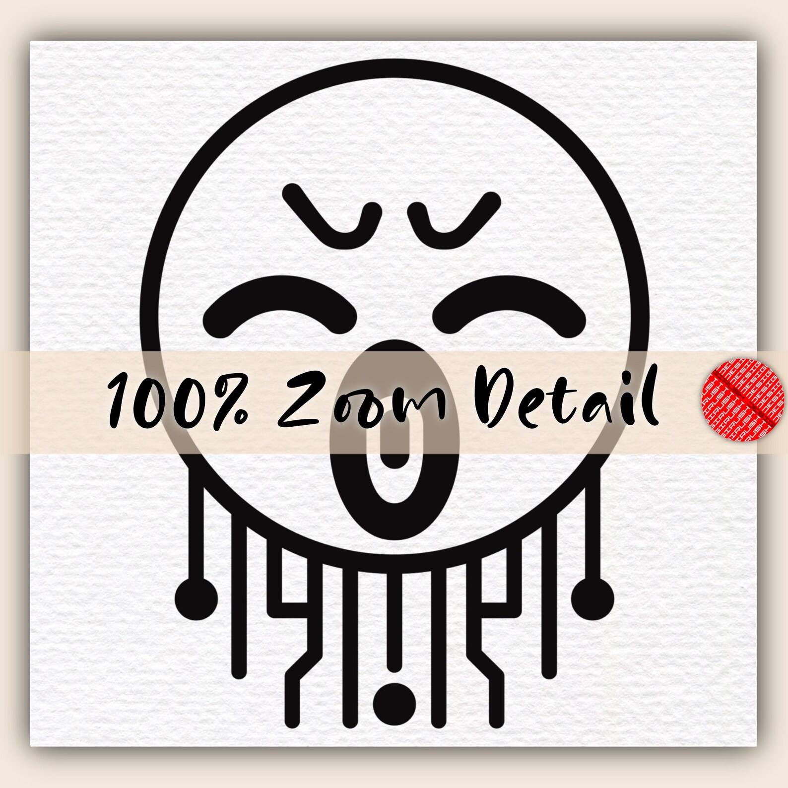 Sci Fi Tech Emoji Stamps Futuristic Circuit Board Style Smileys ...