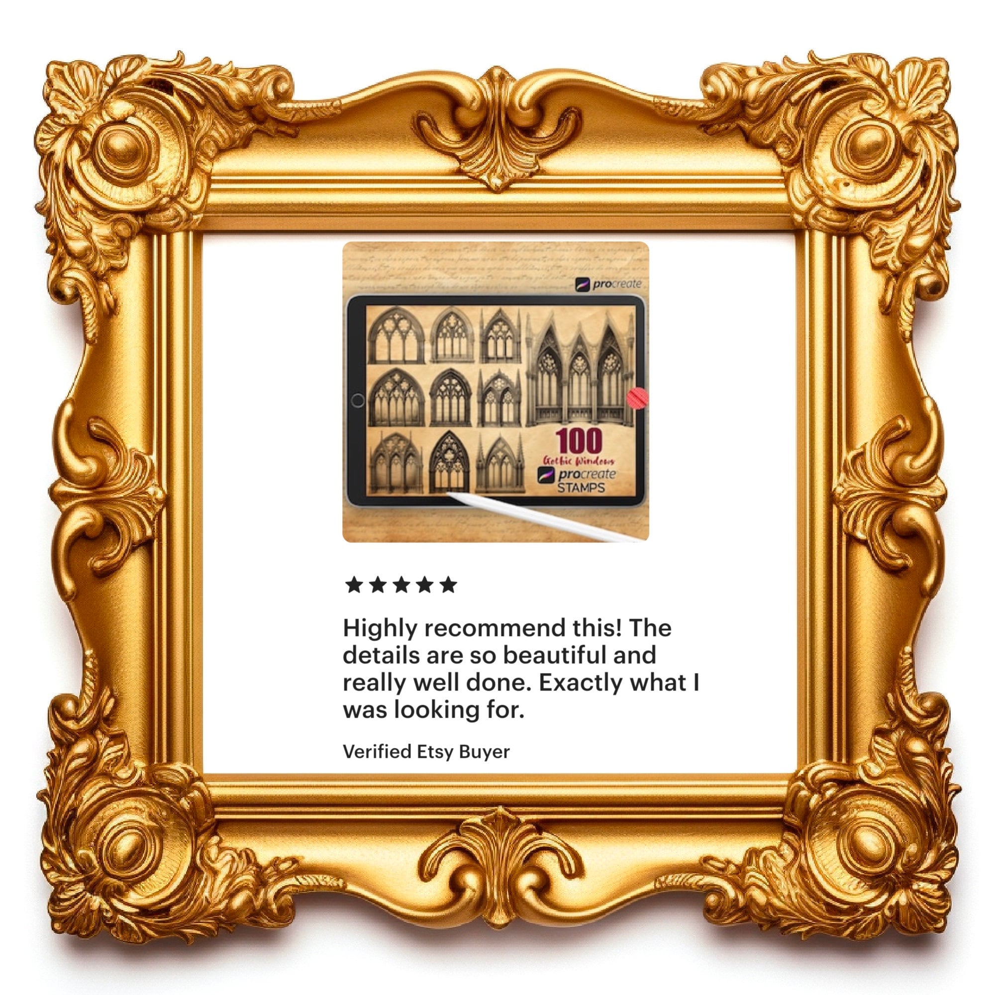 Procreate Gothic Windows Stamps Church Windows Brushes Cathedral Arched ...