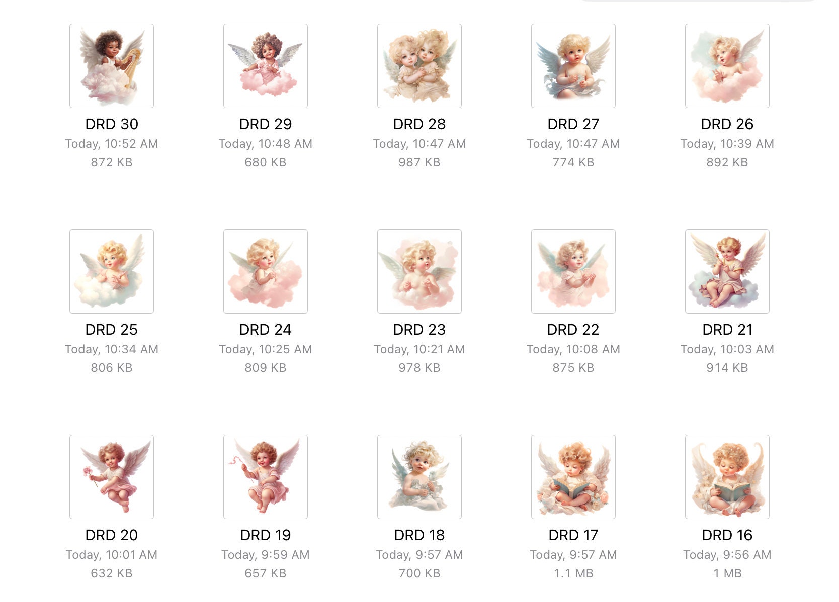 Cherub Clipart Graphics Angel Digital Download Cute Cherub Commercial ...