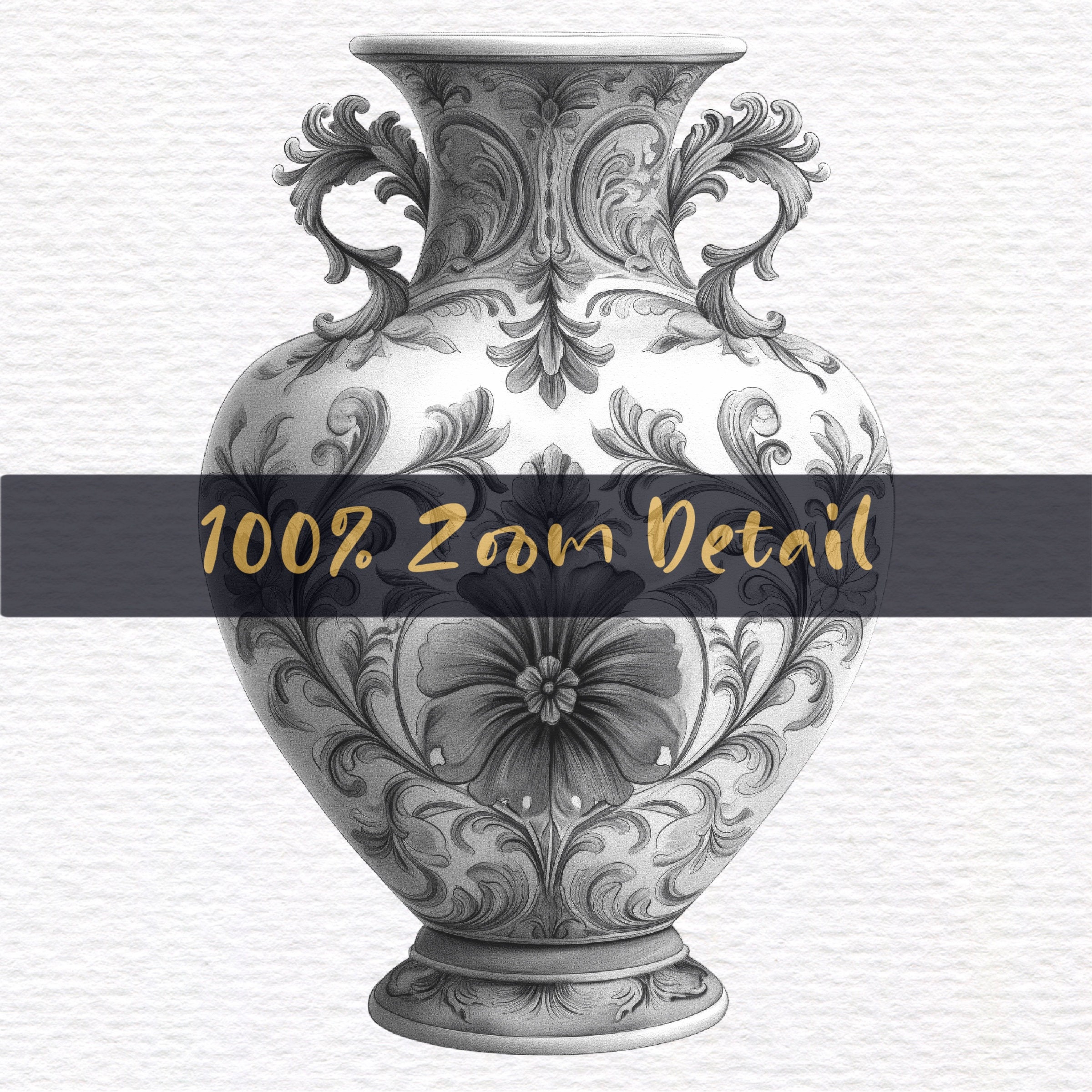 Renaissance Urn Vases Procreate Stamps, Ornate Baroque Brushes, Antique ...