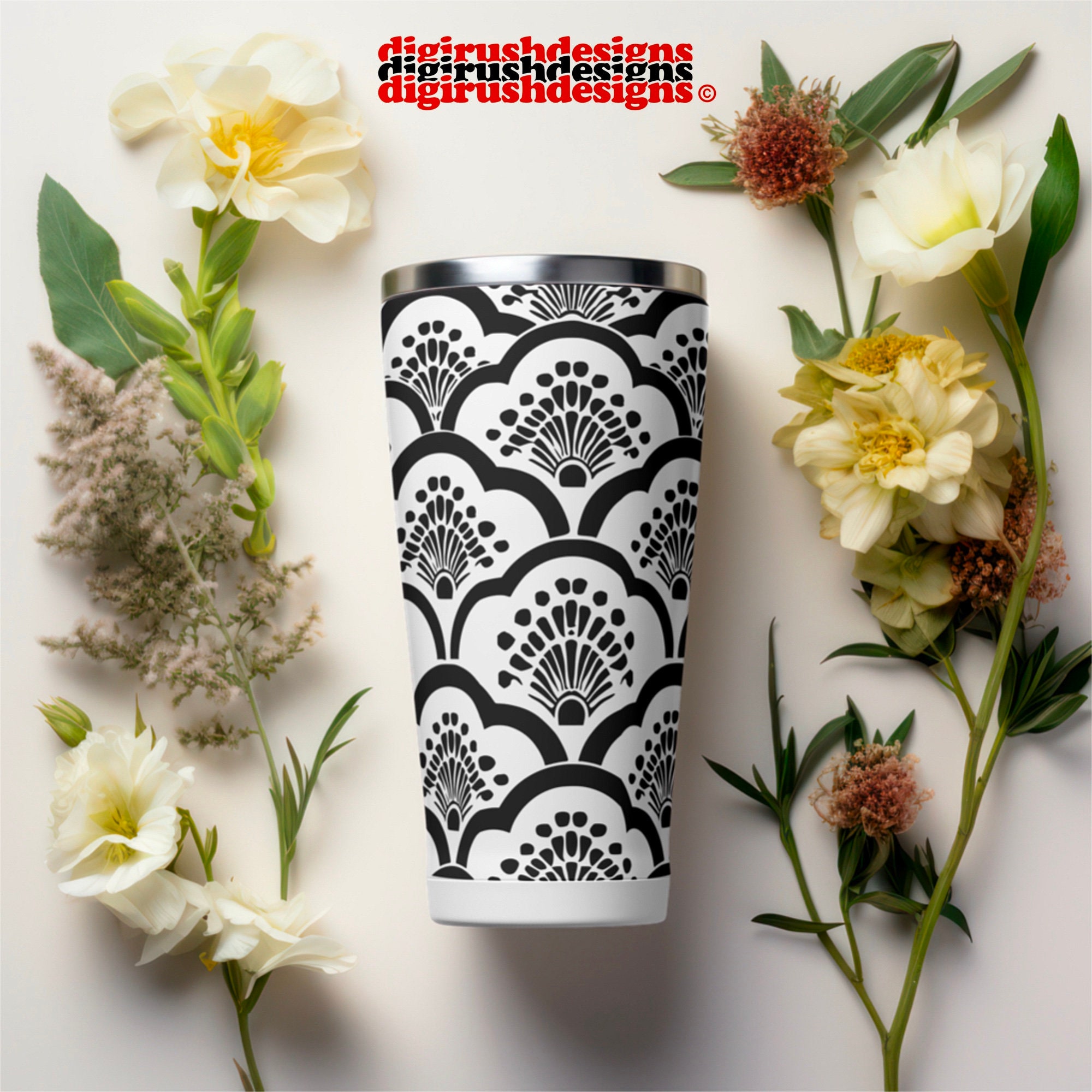 Asian Floral Pattern SVG: Seamless Chinese Flowers (digital Download ...