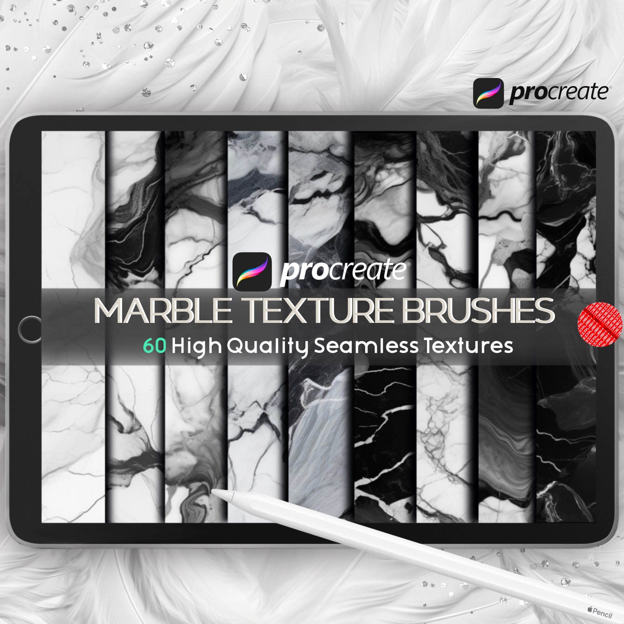 Procreate Marble Texture Brushes Seamless Realistic Marble Stone ...