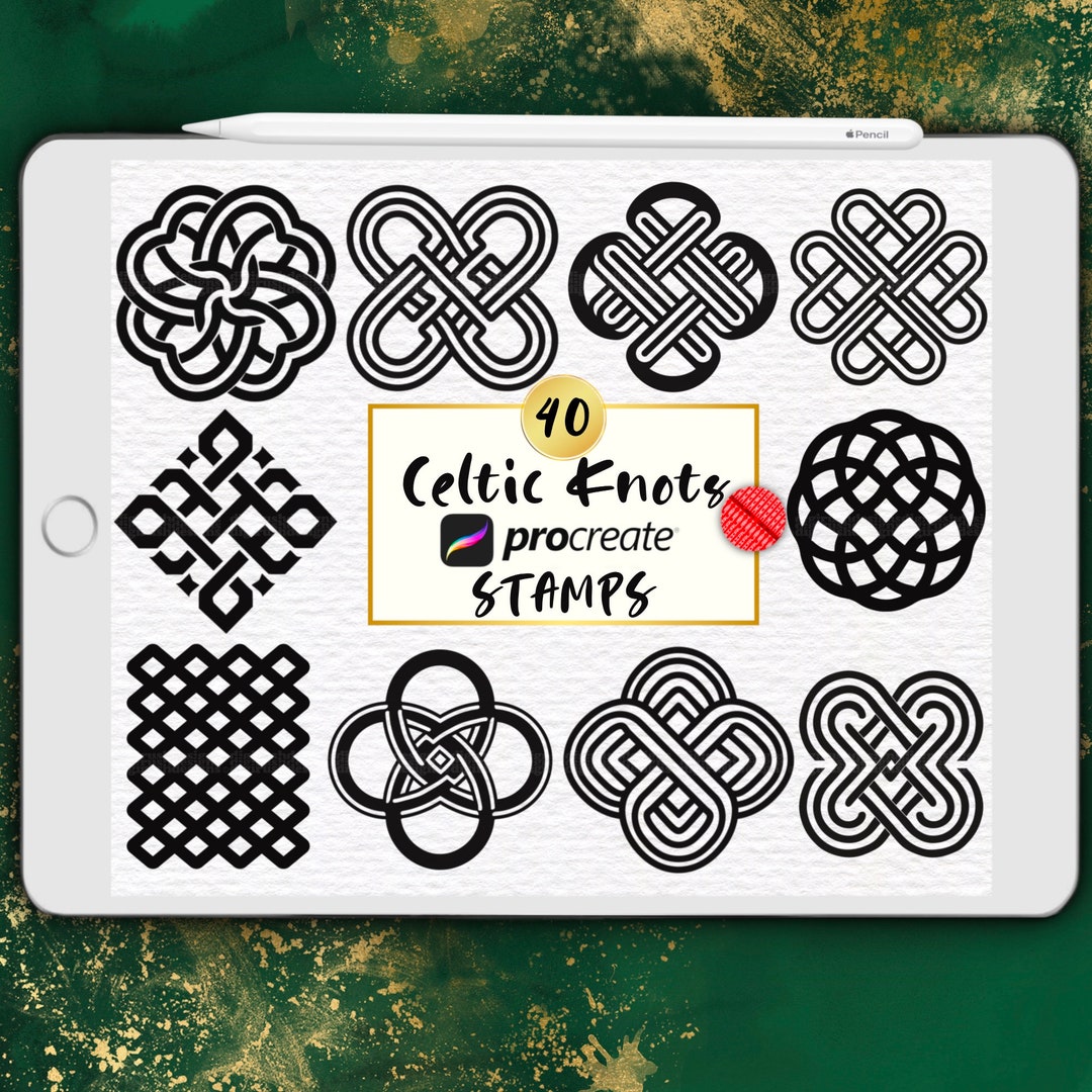 Procreate Celtic Knot Stamp Irish Celtic Pattern Digital Brush Celtic ...