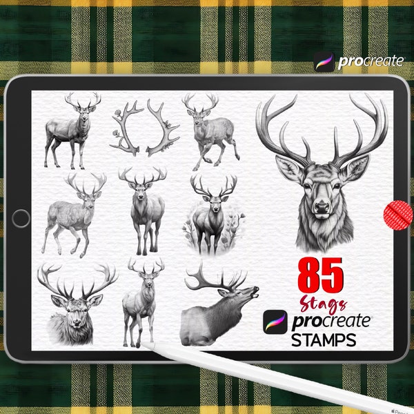 Reindeer Stamp - Etsy