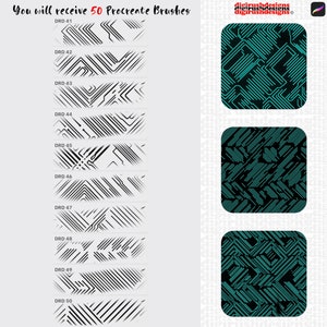 Procreate Sci Fi Pattern Brushes Alien Technology Textures Cyborg Scifi ...