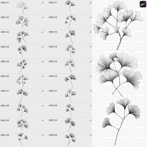 Ginkgo Leaf Procreate Stamps, Ginkgo Procreate Brushes, Ginkgo Biloba ...