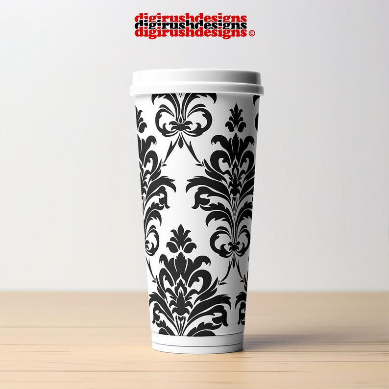 Damask Pattern SVG Seamless Baroque Repeat Pattern Background Cut File ...