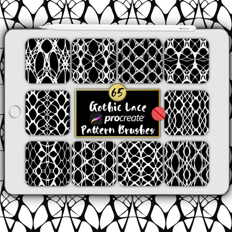 Gothic Lace Procreate Brushes – Seamless Medieval, Victorian, Baroque ...