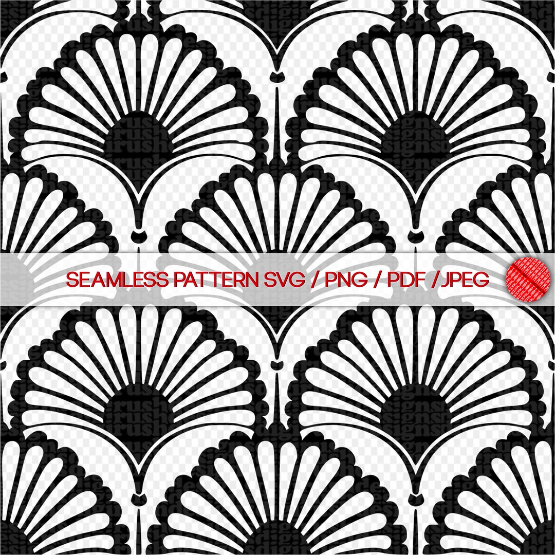 Art Deco Pattern SVG Seamless Art Nouveau Repeat Pattern Background ...
