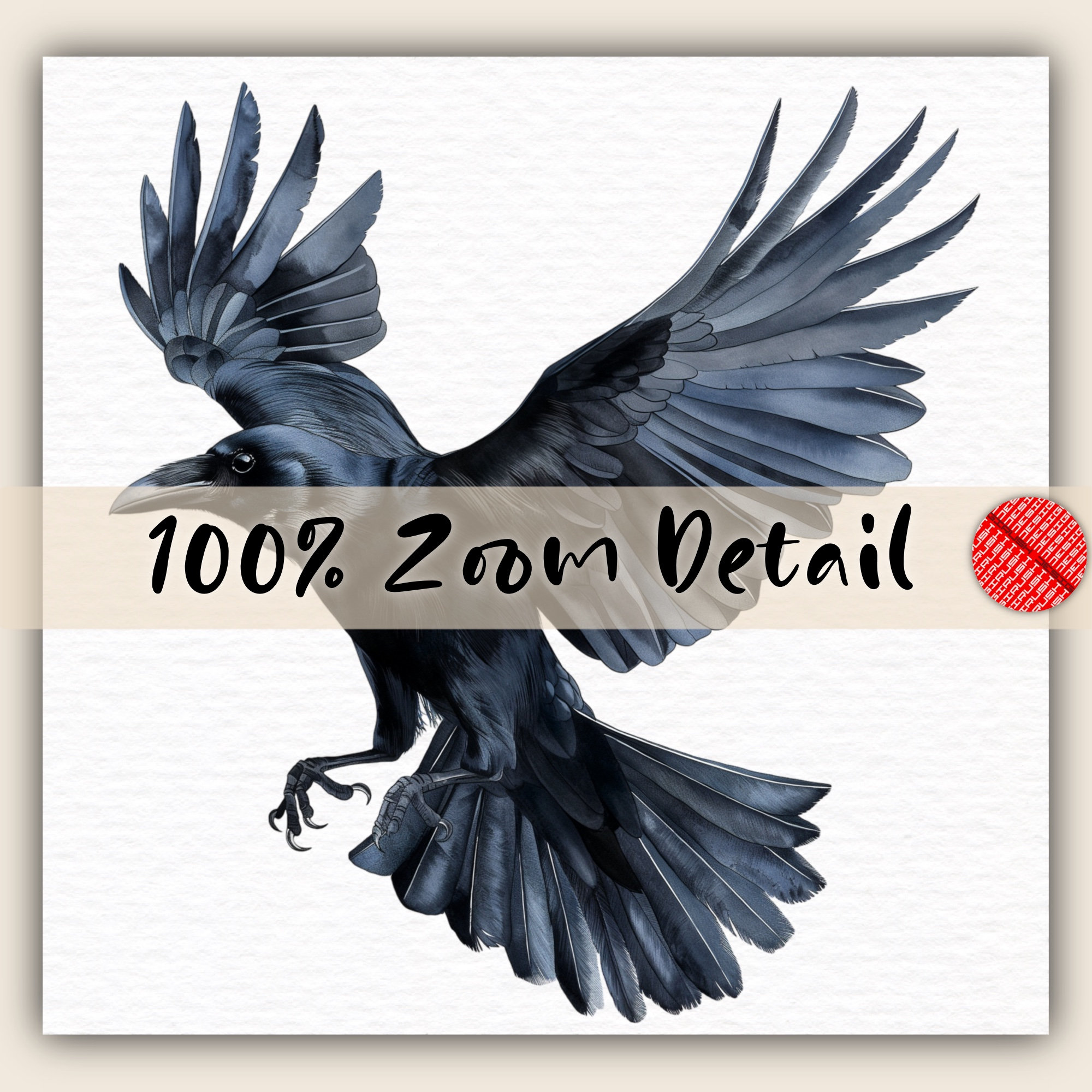 Crows Procreate Stamps, Crow Procreate Brushes, Realistic Crow Birds ...