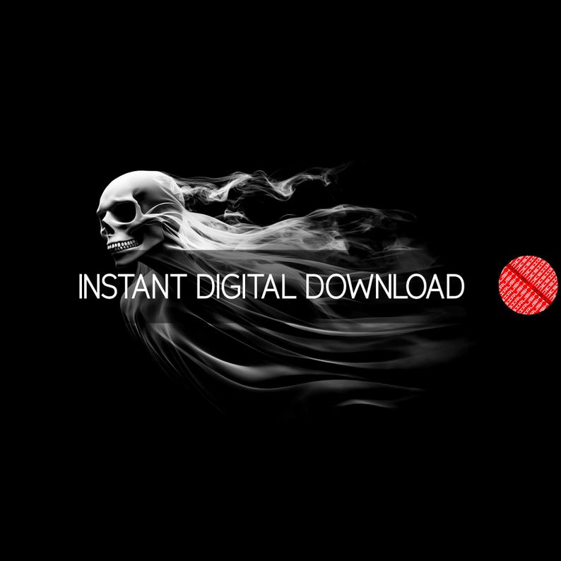 50 Spooky Ghost Clipart Overlays: Halloween Horror PNG Bundle (digital ...