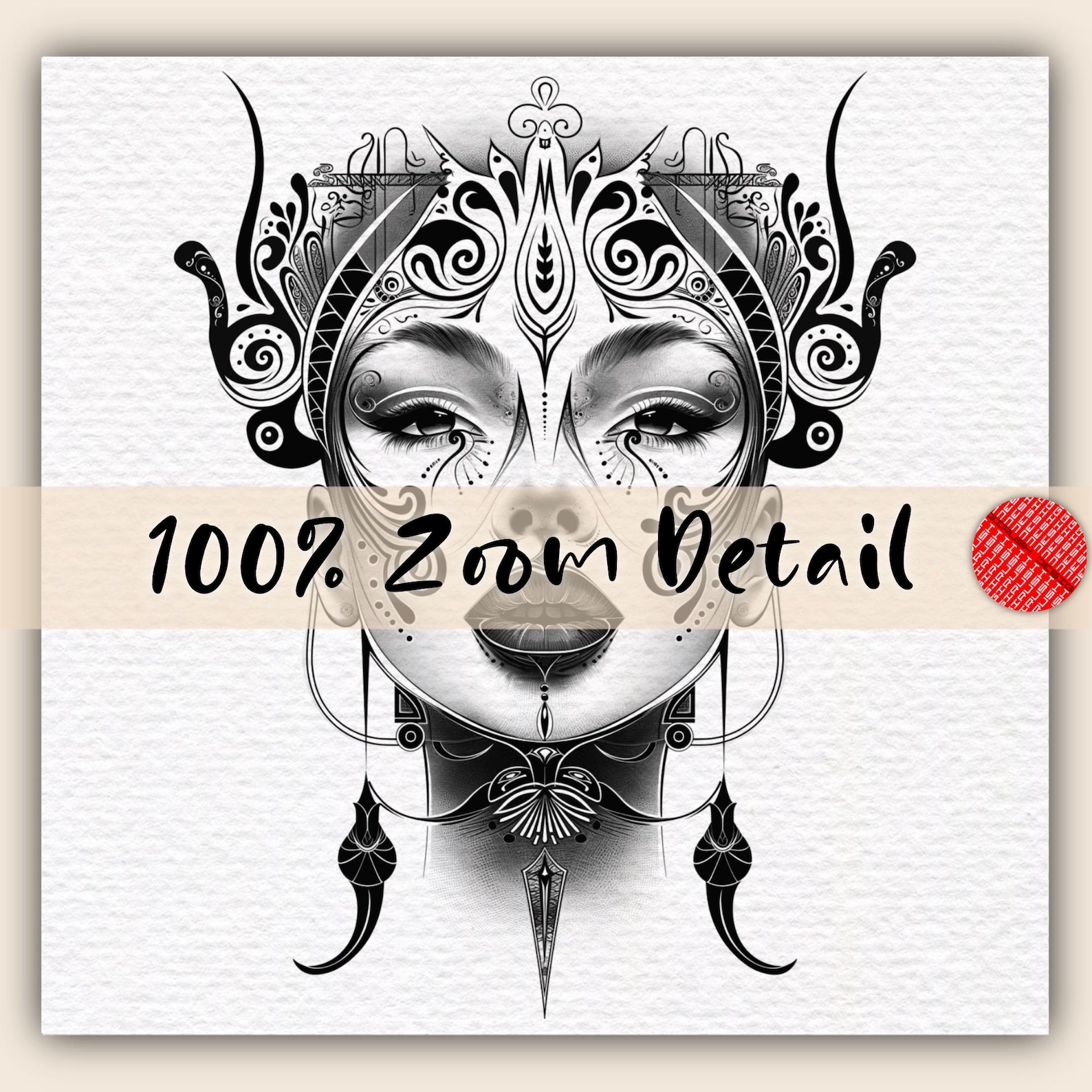 Cyberpunk Women Procreate Stamps | Ornate Sci-fi Futuristic Tattoo ...