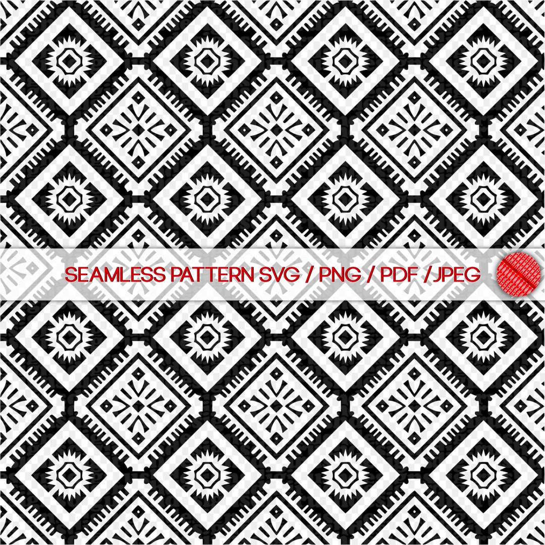Aztec Pattern SVG Seamless Native American Repeat Pattern Background ...