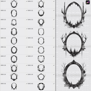 Procreate Gothic Scottish Border Frame Stamps Plaid Gothic Brushes for Procreate, Tartan ...