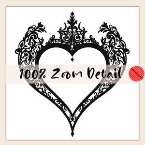 Ornate Gothic Heart Frames Clipart PNG Digital Download, Vintage ...