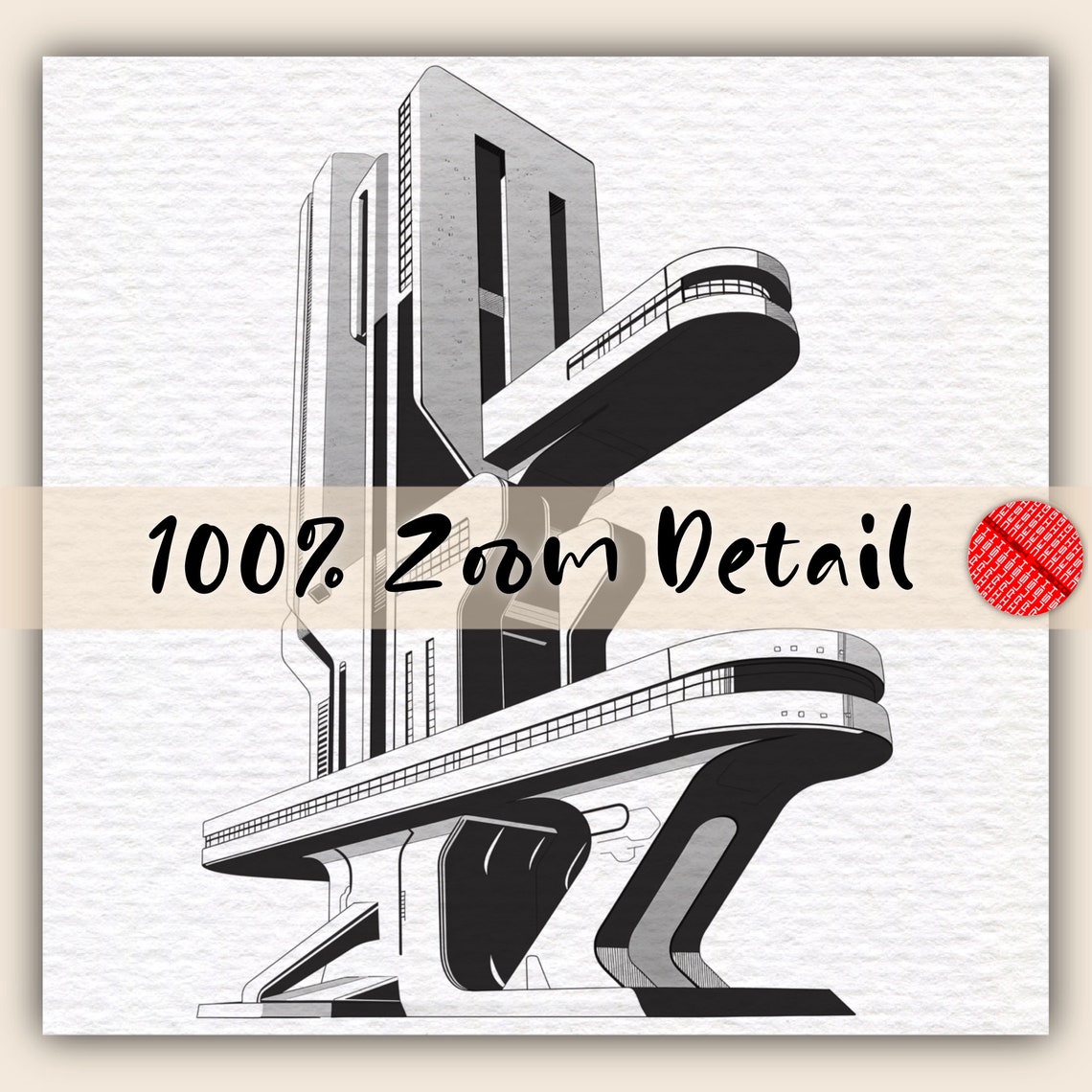 50 Sci-fi Architecture Procreate Stamps: Futuristic Cyberpunk Cityscape ...