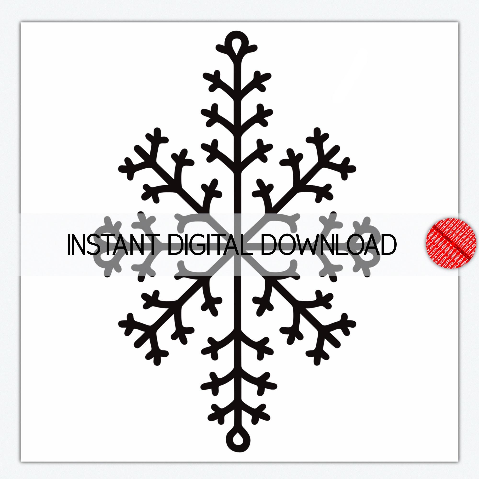 65 Snowflakes Clipart Bundle: Winter Christmas PNG Clip Art, Geometric ...